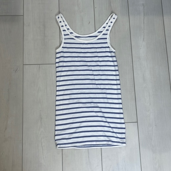 Merona | Tops | Merona Blue And White Striped Cotton Tank Top | Poshmark